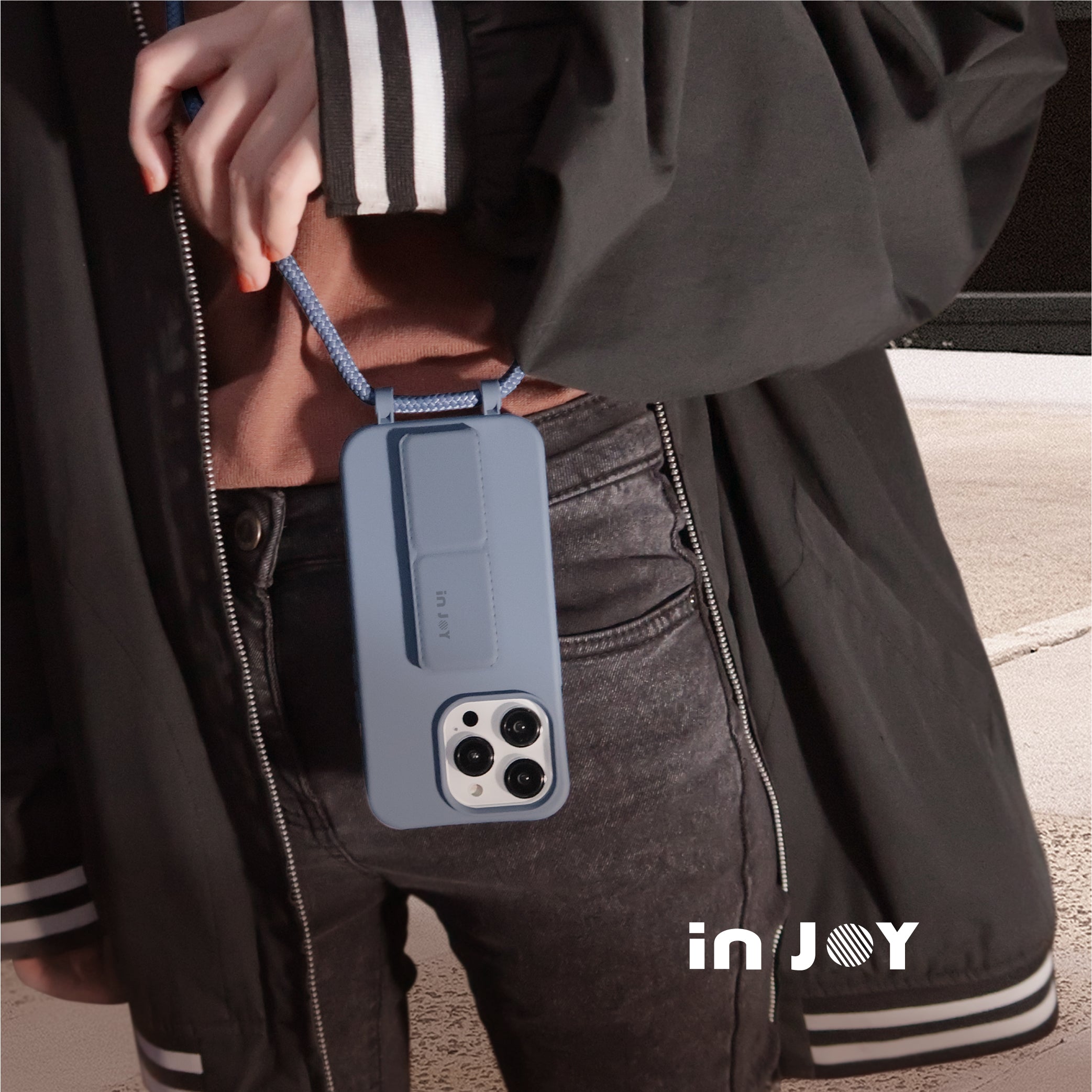 iPhone 17/16/15/14/13/12/SE3 可拆式 Urban Basic 薰衣紫 背繩防摔手機殼 – INJOY mall